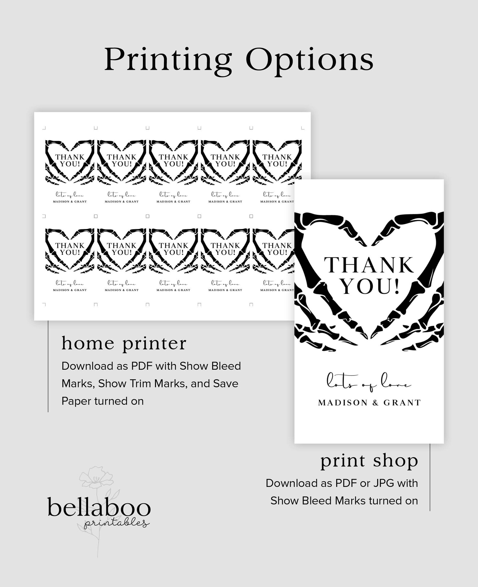 Gothic Wedding Favor Tag Template, Dark and Moody Thank You Tag, Gothic ...
