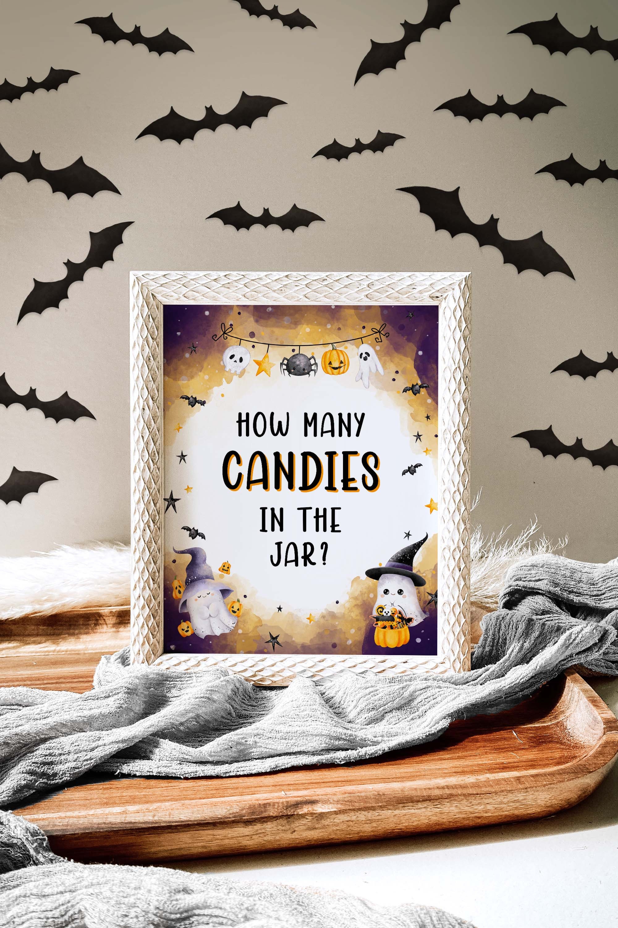 How Many Candies Game Template, Halloween Baby Shower Games, Guess How ...