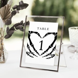 Gothic Wedding Table Numbers Template, Halloween Table Numbers ...