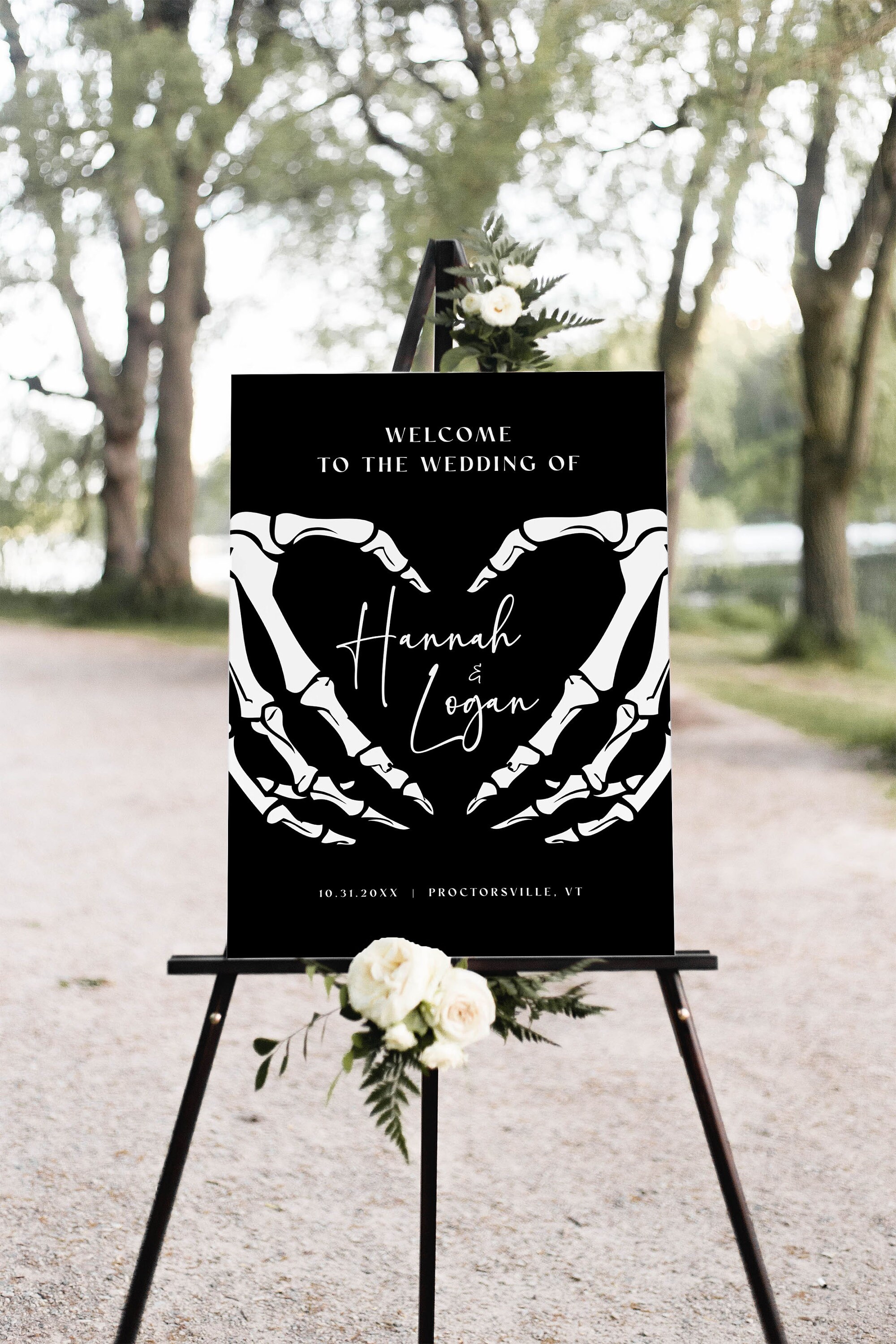 Gothic Wedding Welcome Sign Template Halloween Wedding - Etsy