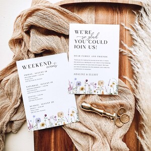 Wedding Welcome Note Template, Wedding Weekend Itinerary Template ...