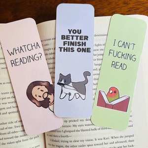 Funny Bookmark Set | Meme Bookmarks | Booktok - Etsy