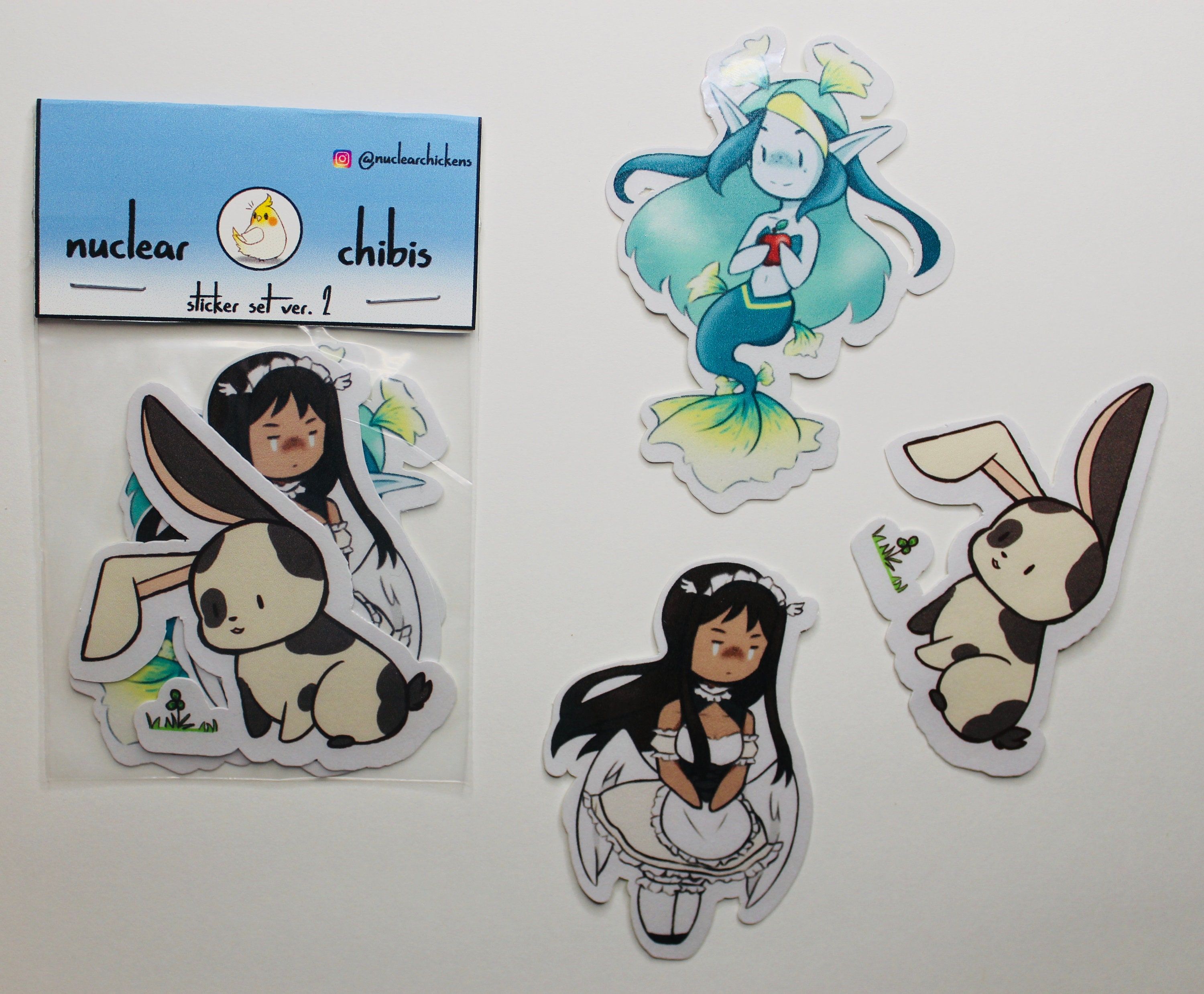 Anime Chibi Sticker Set of 3 Original Designs Ver. 2 Nuclear Chibis ...