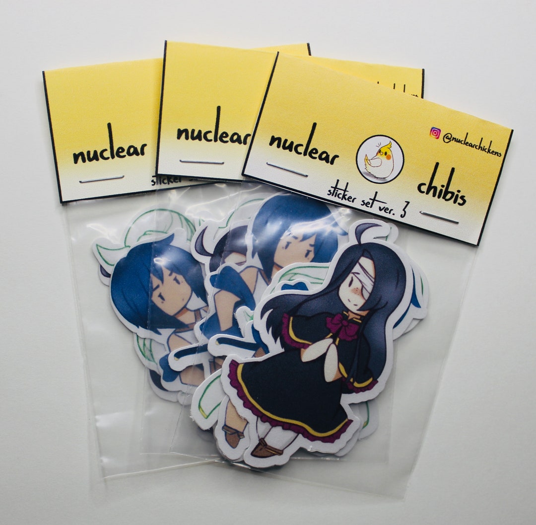Anime Chibi Sticker Set of 3 Original Designs Ver. 3 Nuclear Chibis - Etsy