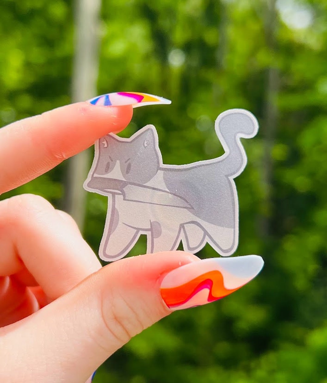 Funny Cat Pin | Cat With Knife Pin - Etsy