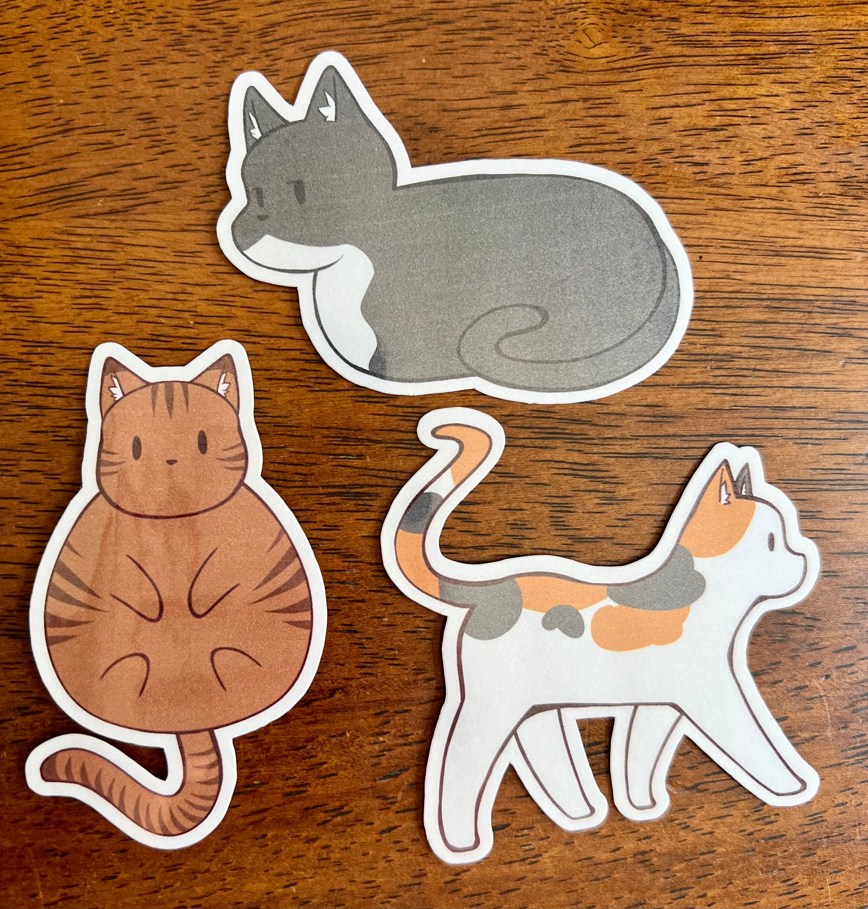 Cute Cat Sticker Pack | Phat Cat Sticker Set | Cat Stickers - Etsy