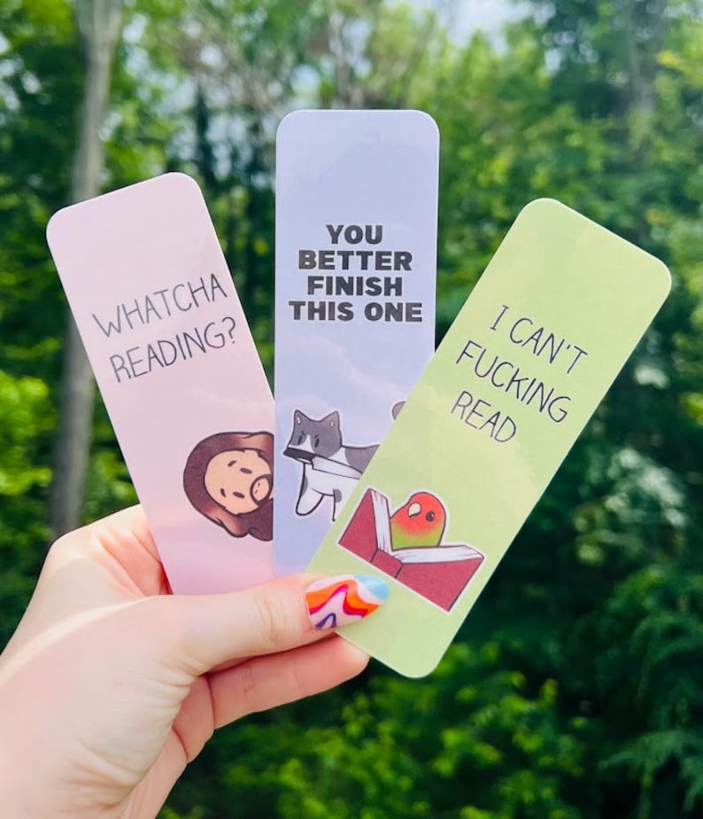 Funny Bookmark Set | Meme Bookmarks | Booktok - Etsy
