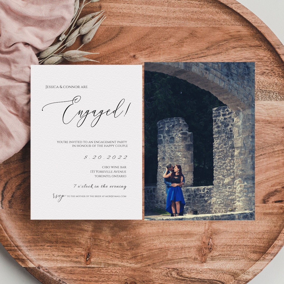 Editable Engagement Invitation Template, Printable Engagement Party ...