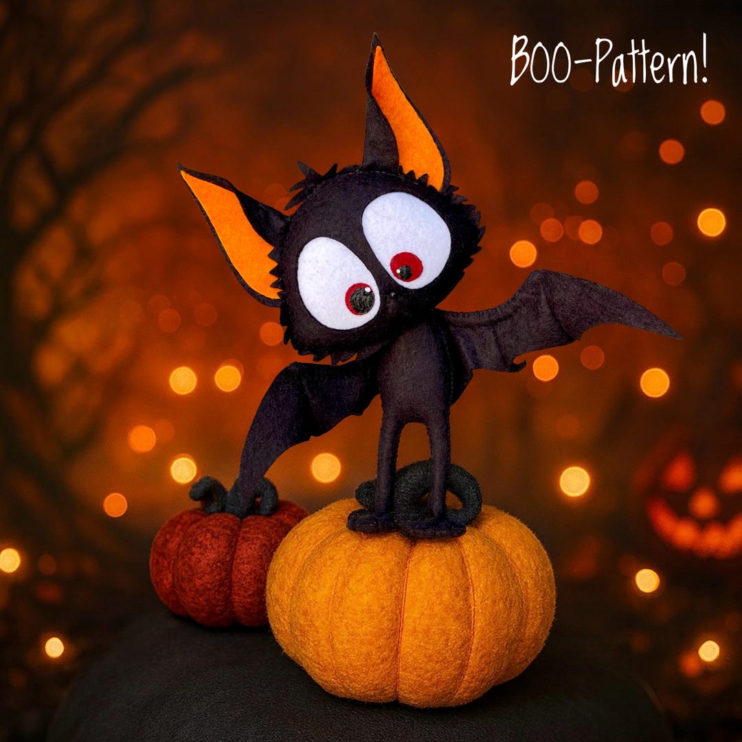 Felt Bat Sewing Pattern | Halloween Plush Toy PDF - Etsy