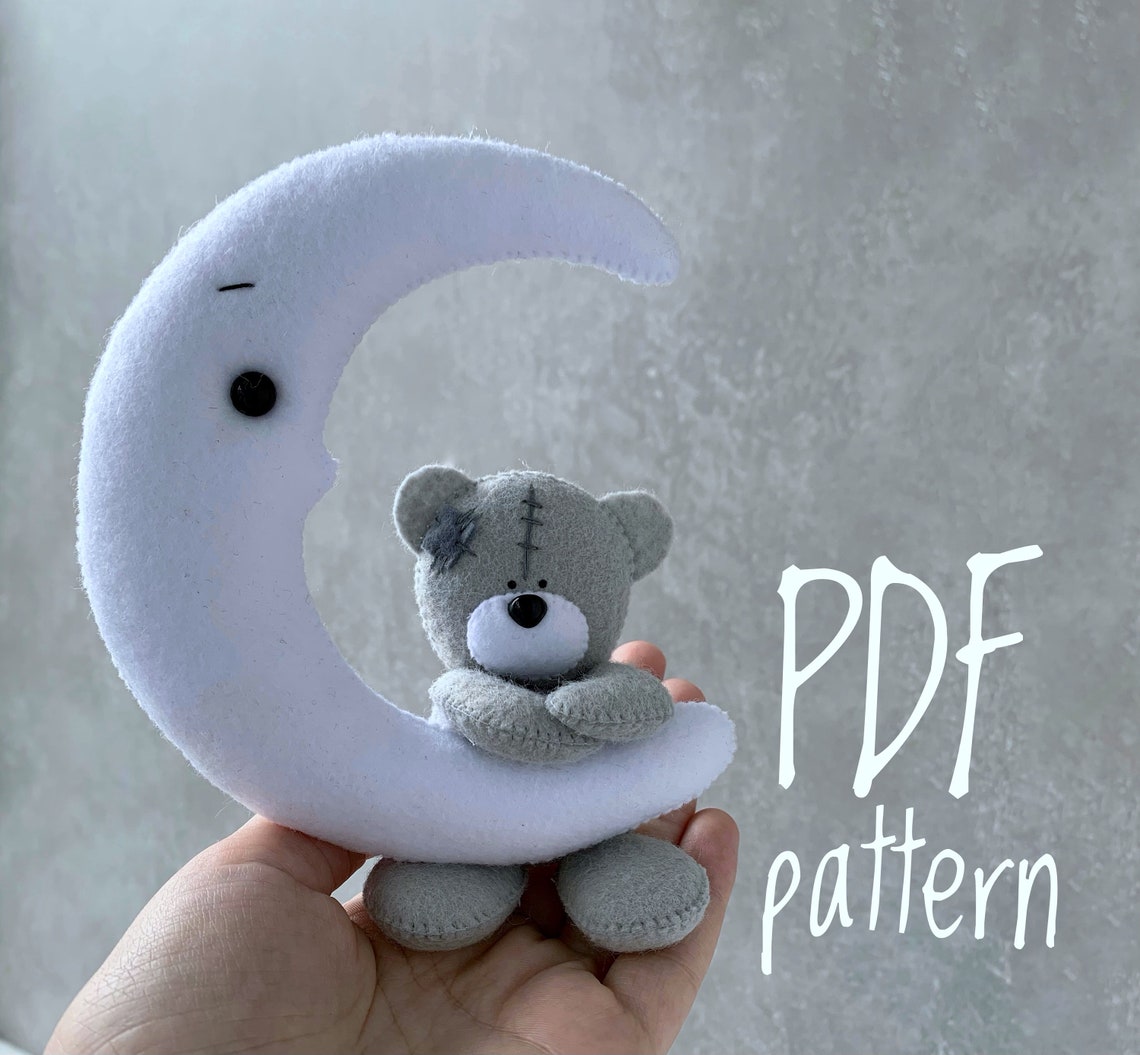 Teddy Bear PDF Sewing Pattern. Teddy Bear DIY. Felt Teddy Bear Sewing ...