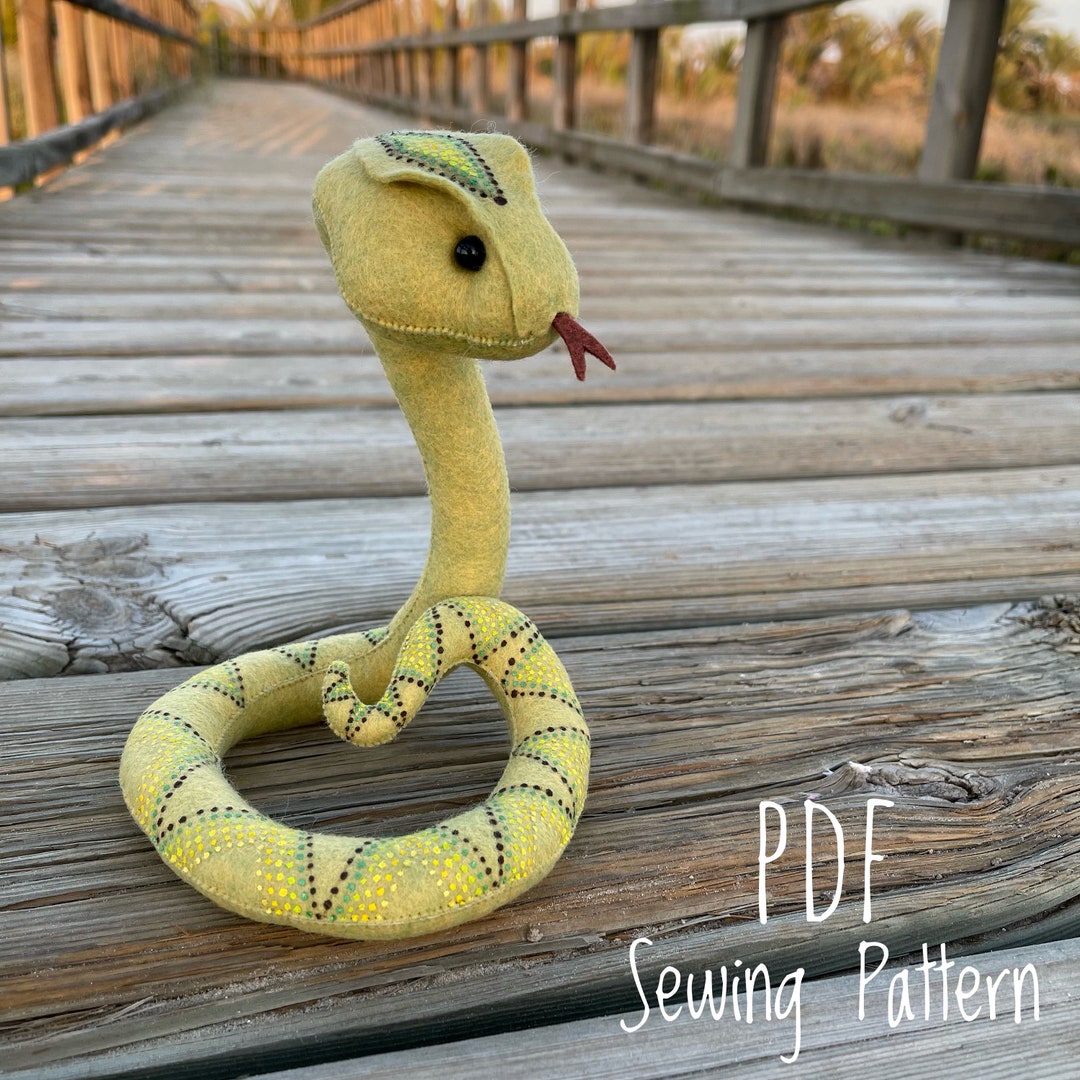 Felt Snake Sewing Pattern: DIY Stuffed Toy (PDF Pattern) - Etsy