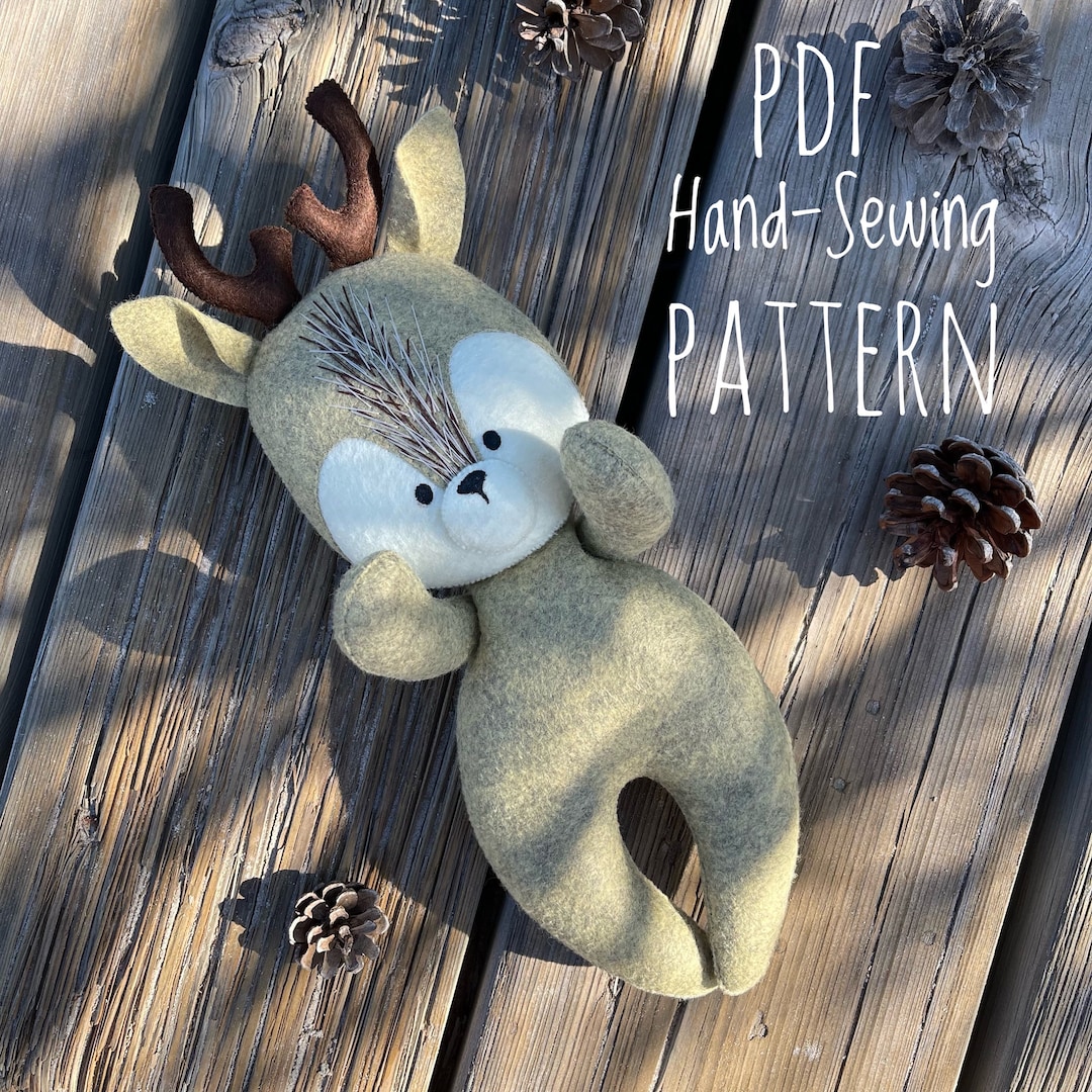 Felt Deer Sewing Pattern. Plush Fawn PDF Pattern. Woodland Animals Hand ...