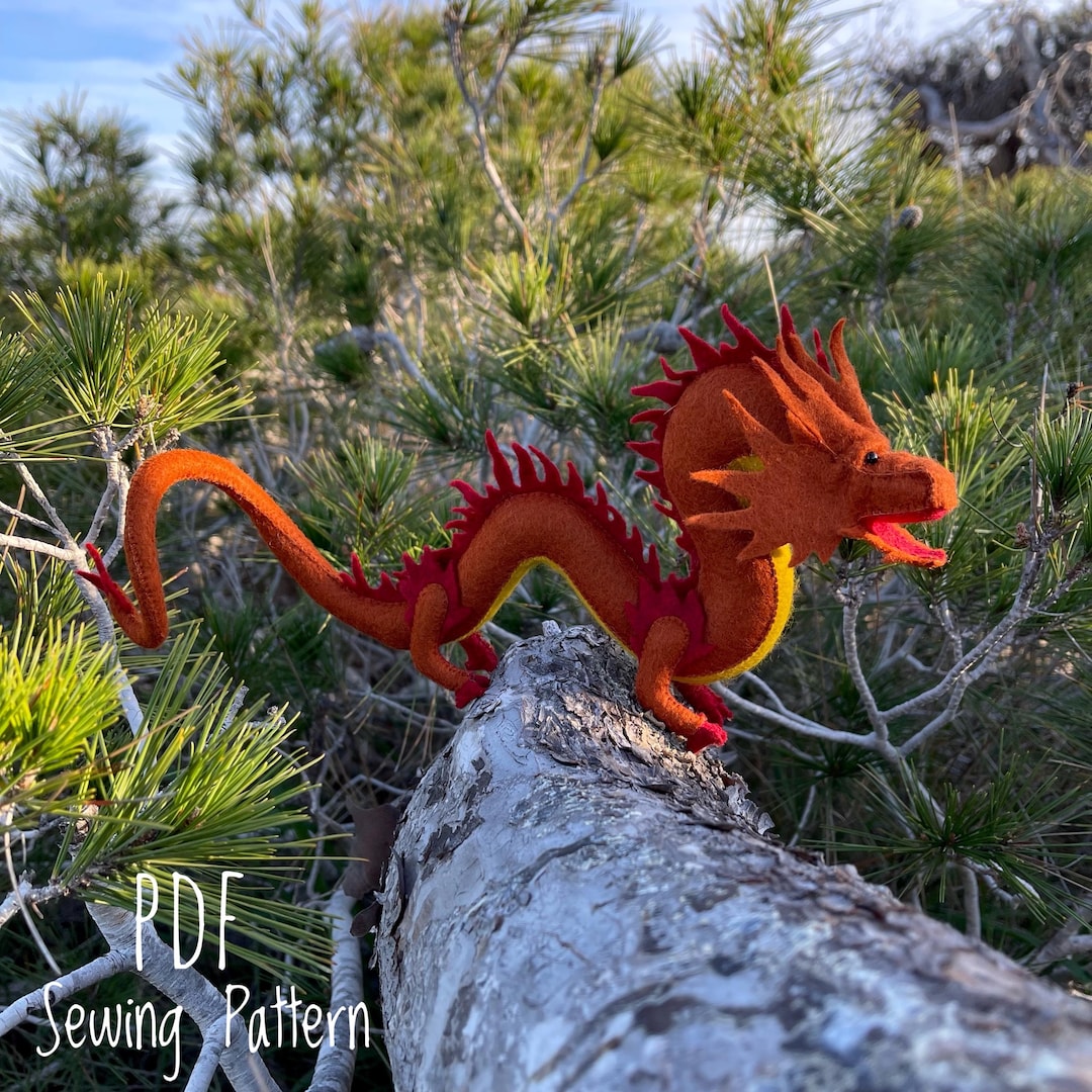 Eastern Dragon Felt Sewing Pattern – Chinese Dragon Plush DIY PDF - Etsy