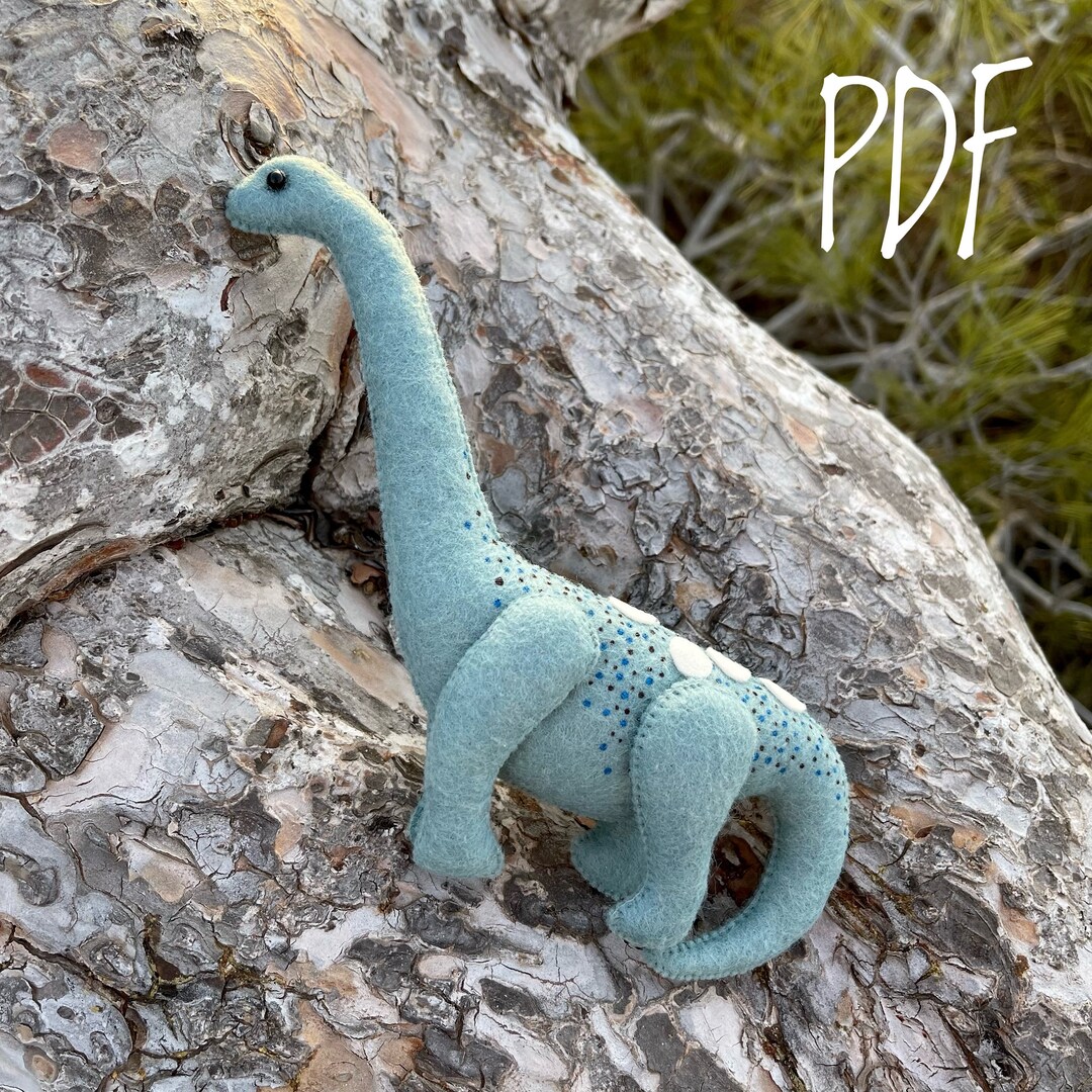 Brachiosaurus Dinosaur. Dinosaurs Sewing Project PDF. DIY Stuffed Felt ...