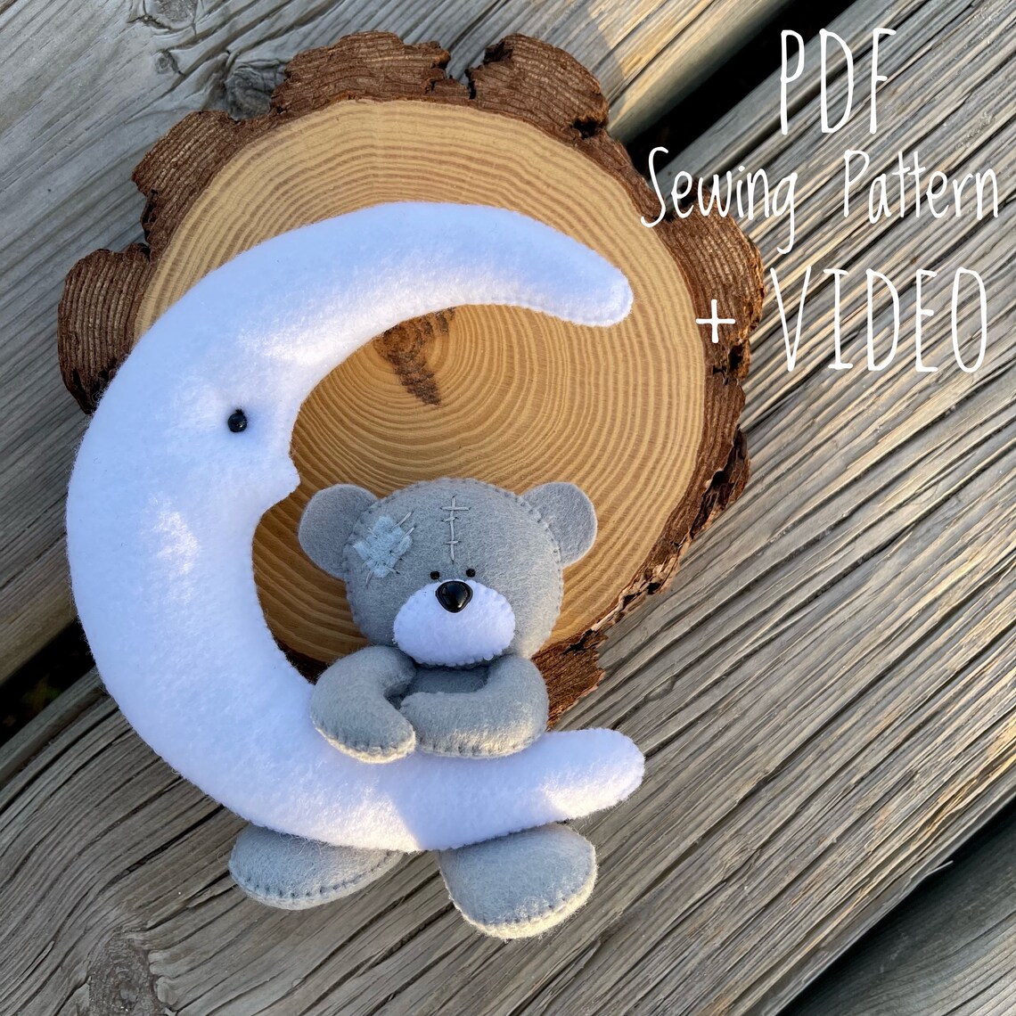 Teddy Bear PDF Sewing Pattern. Teddy Bear DIY. Felt Teddy Bear Sewing ...
