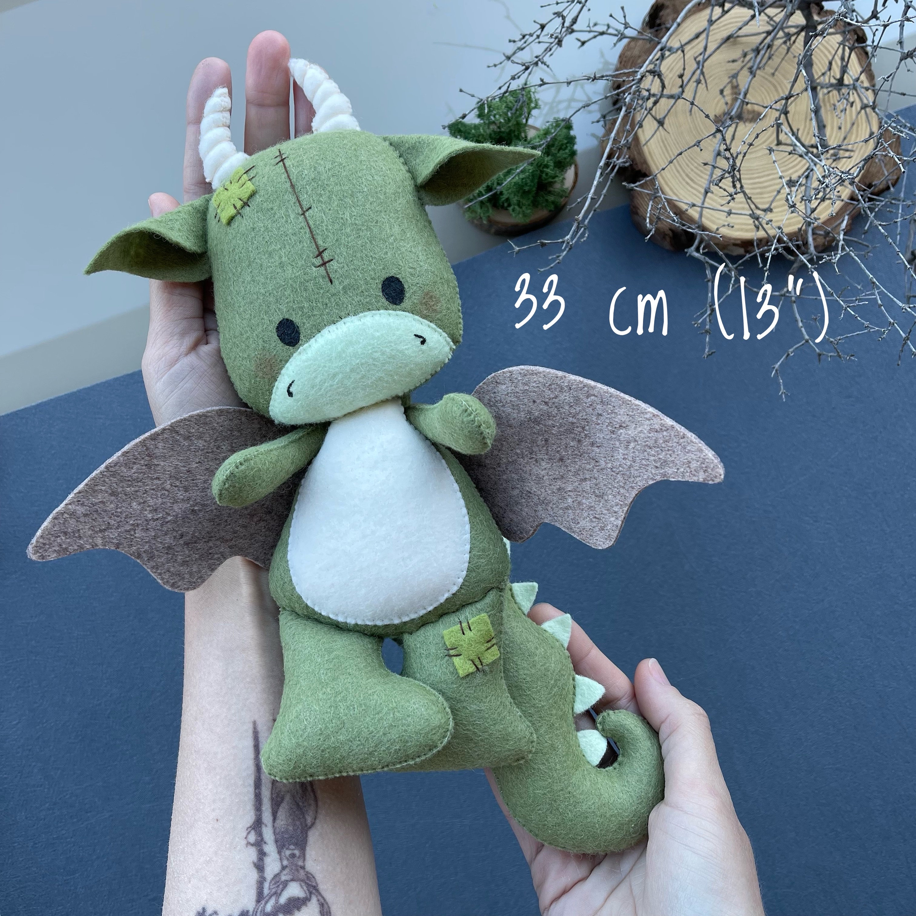Large Teddy Dragon Sewing Pattern. Felt Dragon PDF Pattern. Dragon ...