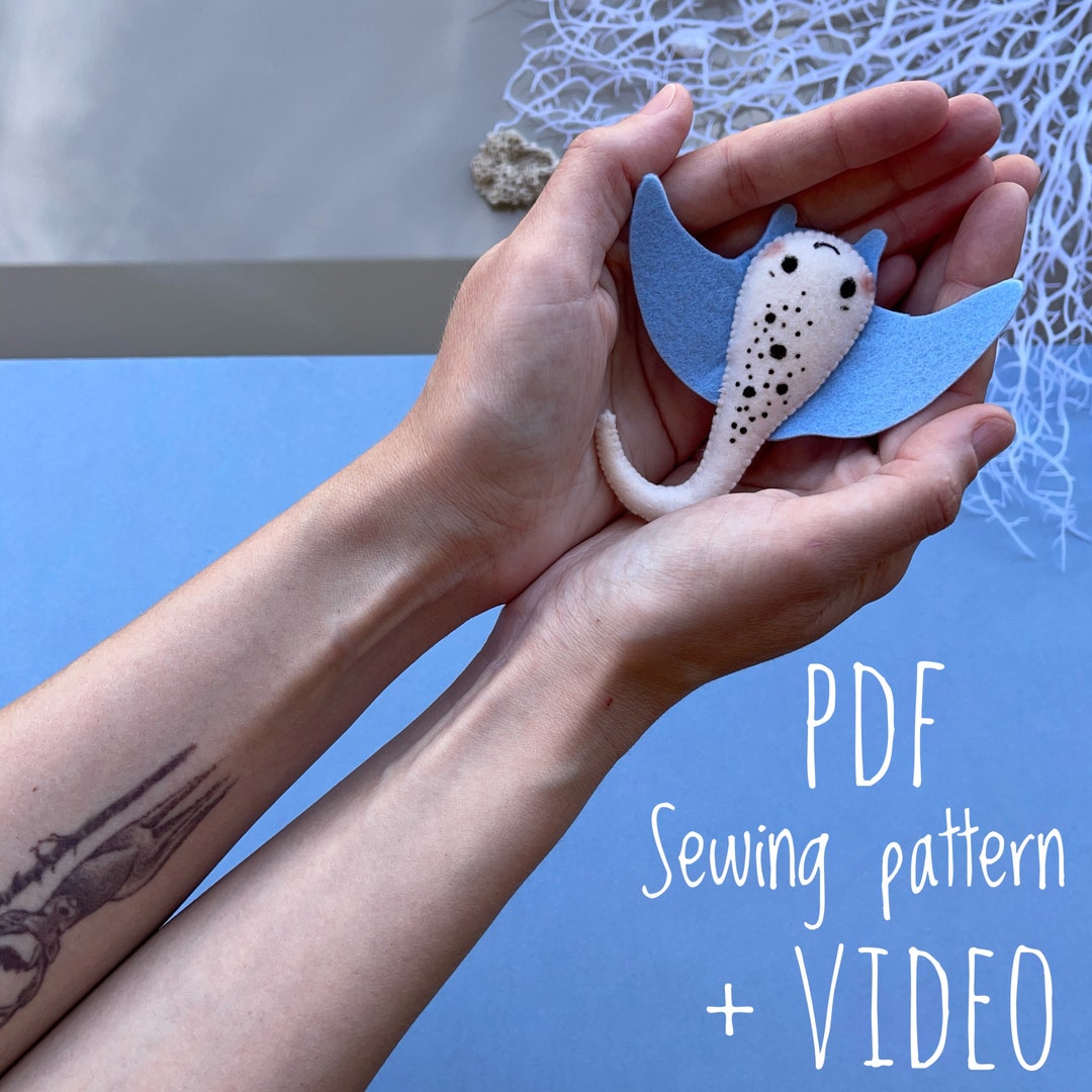 Manta Ray PDF Sewing Pattern. Felt Manta Ray Easy Pattern. Ocean ...