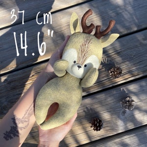 Felt Deer Sewing Pattern. Plush Fawn PDF Pattern. Woodland Animals Hand ...