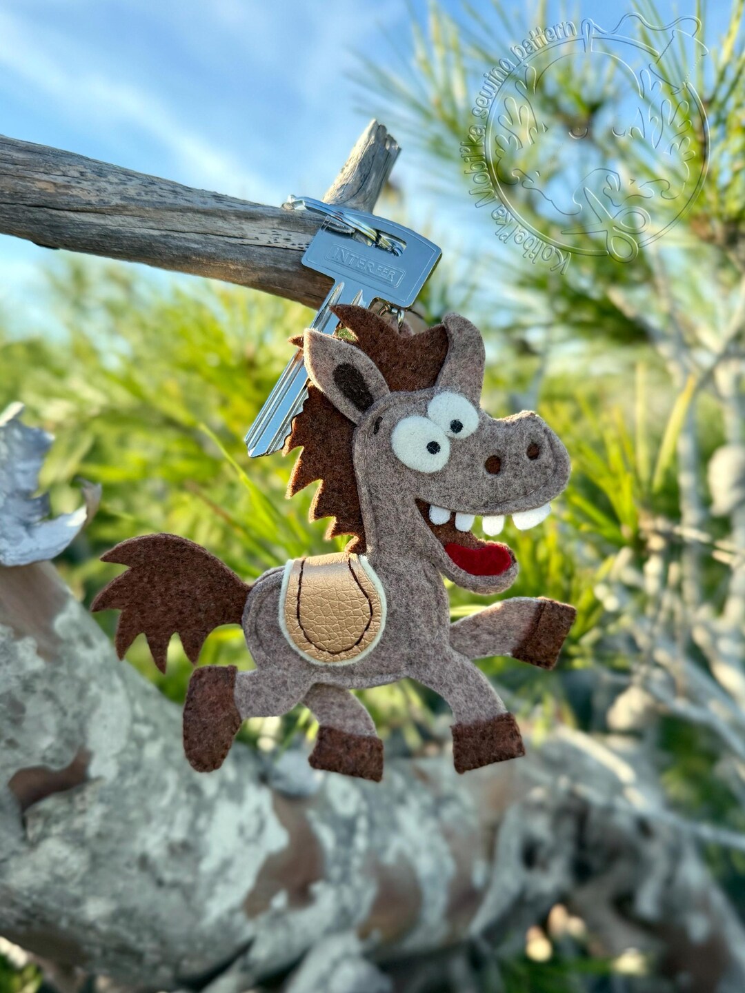 Crazy Horse Felt Keychain Pattern PDF - Etsy