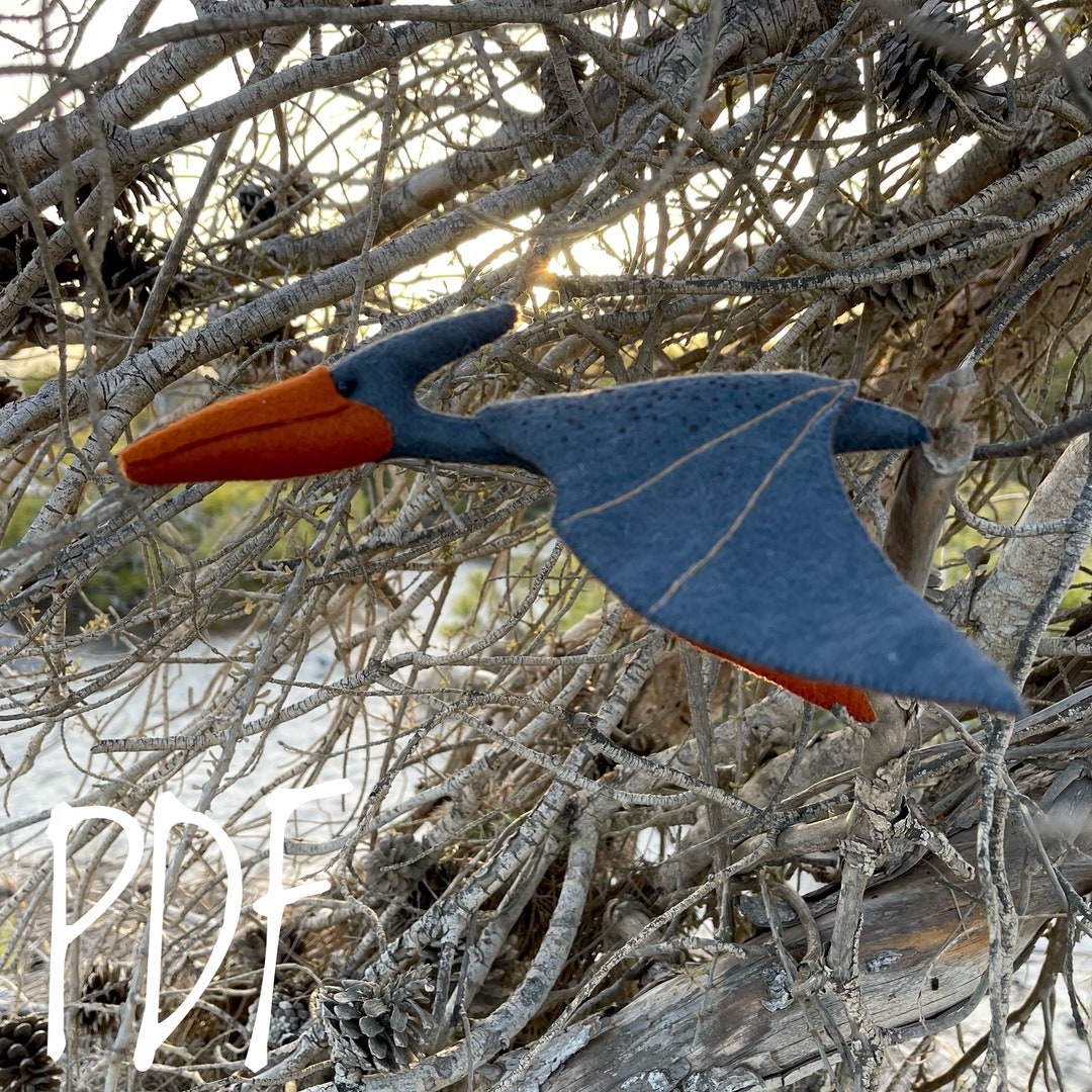 Pterodactyl Dinosaur PDF Pattern. Dinosaurs Sewing Project PDF. DIY ...