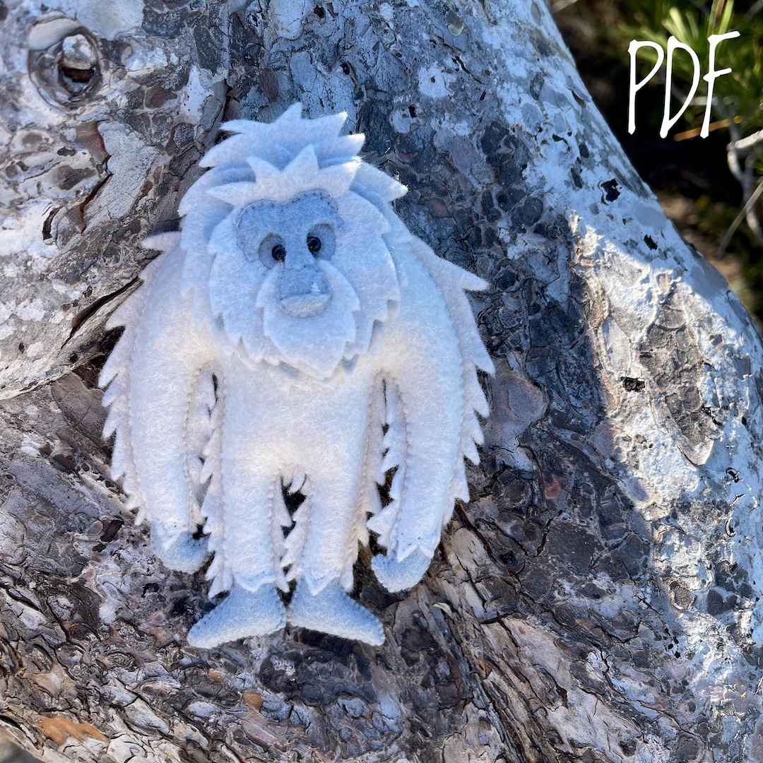PDF Sewing Pattern for Yeti. Felt Snow Monster оrnament. Bigfoot ...