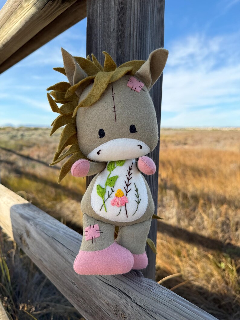 Teddy Horse Girl Felt Sewing Pattern PDF - Etsy