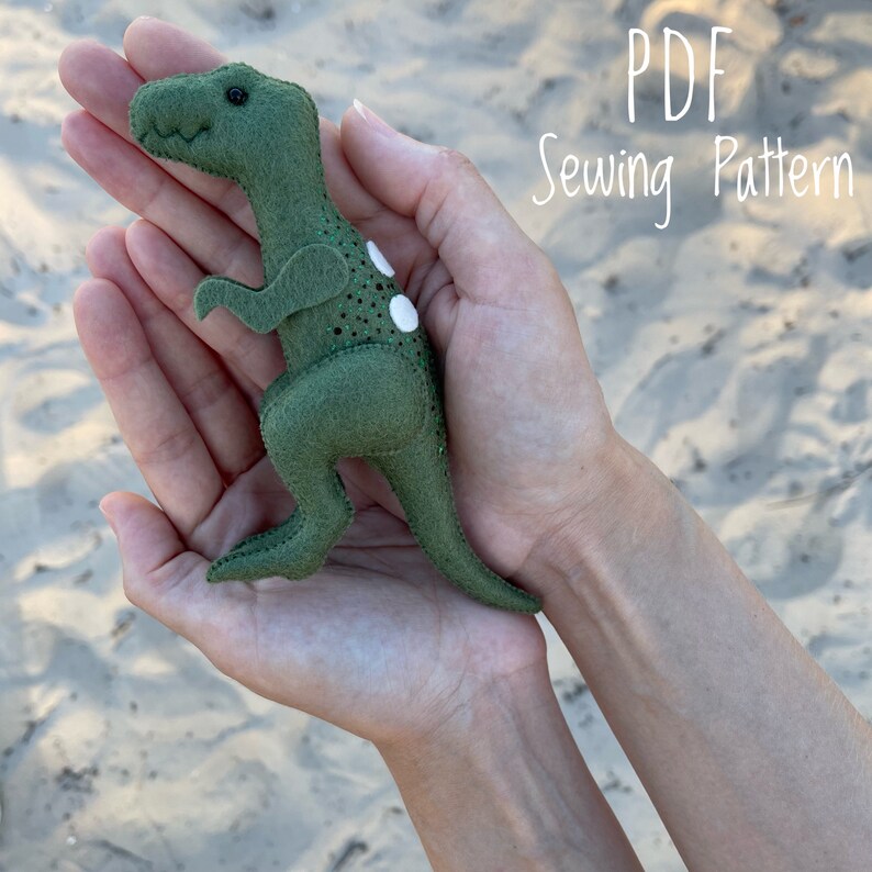 Felt T-rex Sewing Pattern: Dinosaur Mobile DIY (PDF) - Etsy
