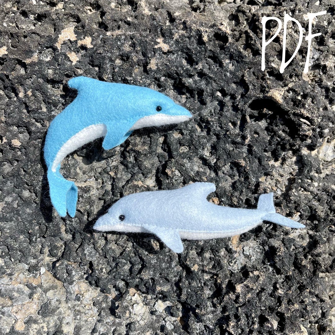 Felt Dolphins Sewing Pattern PDF. Sea Creatures Sewing Tutorial. Ocean ...
