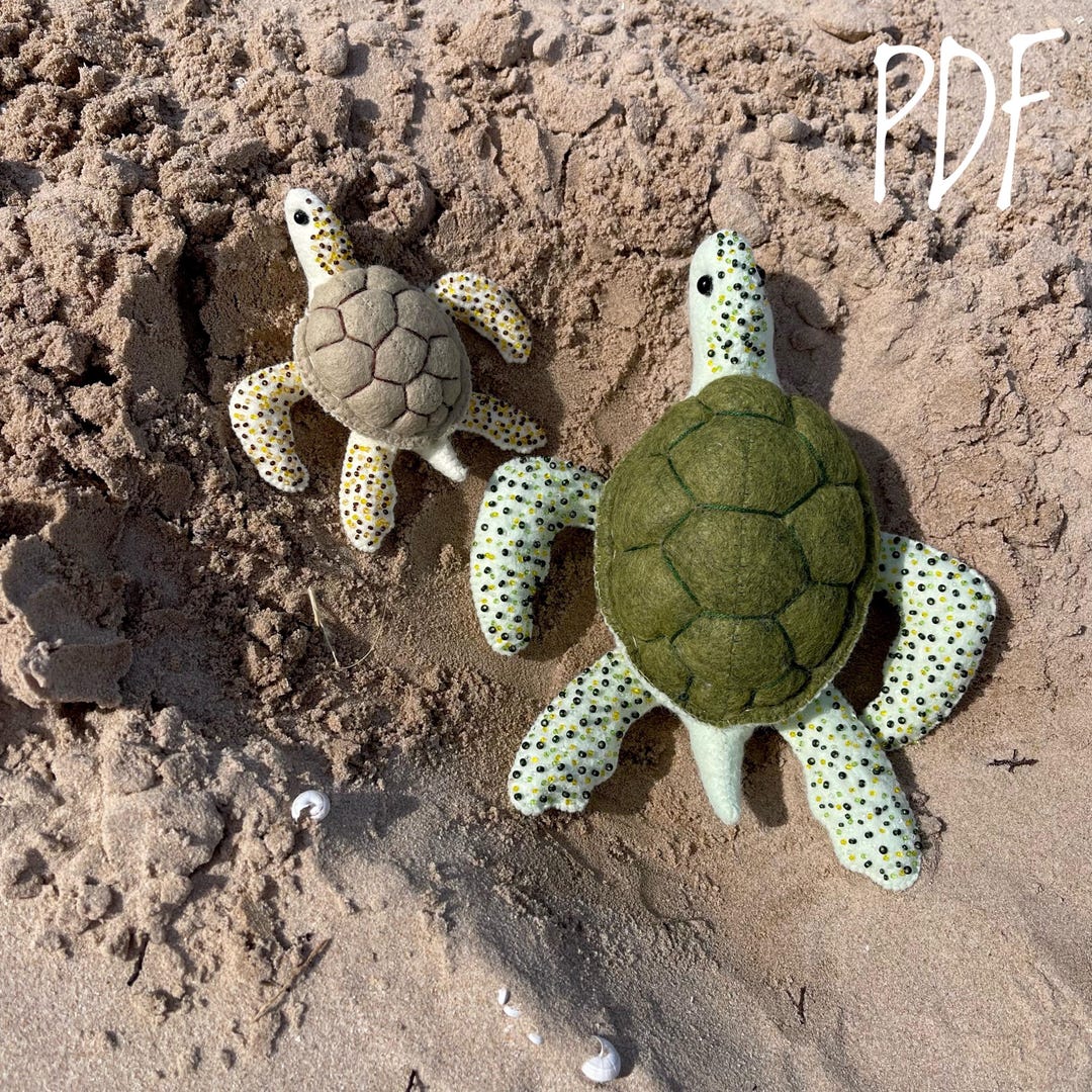 Turtle Sewing Pattern PDF. Felt Turtle Pattern in Two Sizes. Ocean ...