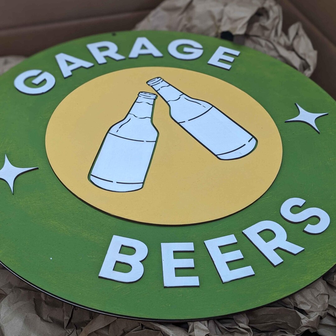 Green Bay Packers Inspired Retro Beer Sign for Bar or Garage, Wisconsin ...