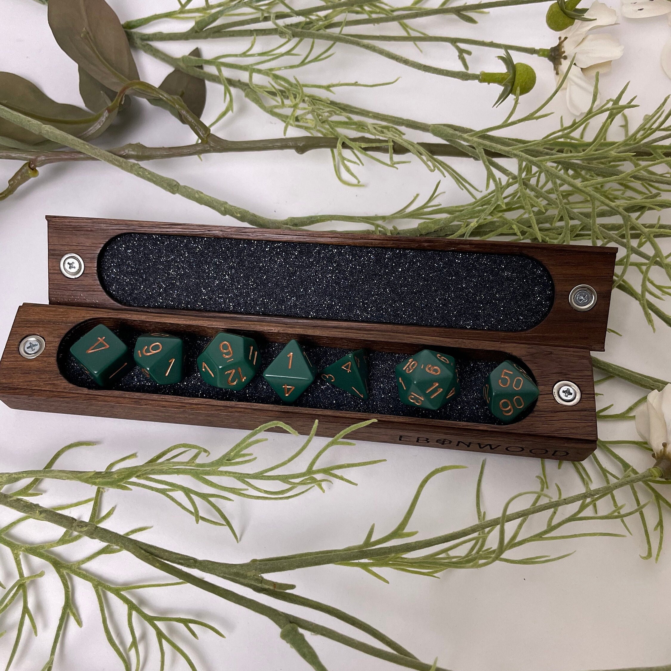 Dice Vault for D&D, Walnut Dice Box, Tabletop Gaming Storage, D20 Dice ...