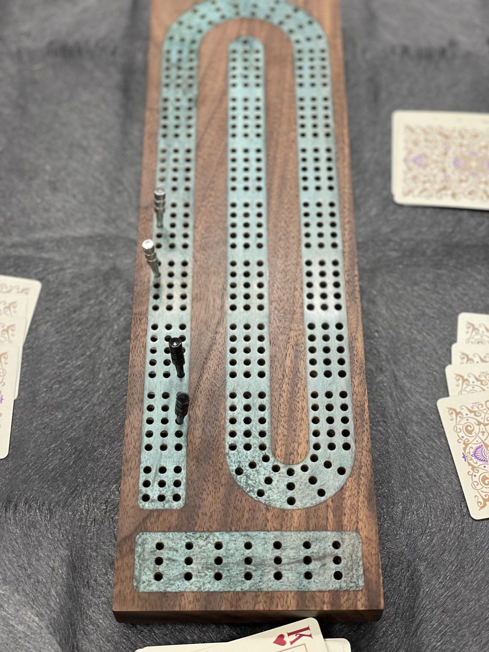 Premium Cribbage Board With Peg Storage Comes With 6 Metal - Etsy