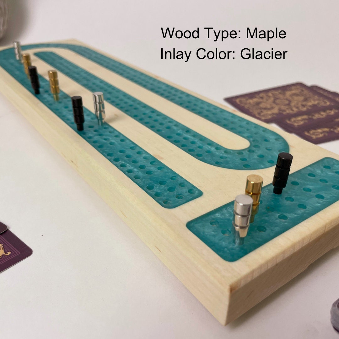Premium Cribbage Board With Peg Storage Comes With 6 Metal Pegs ...