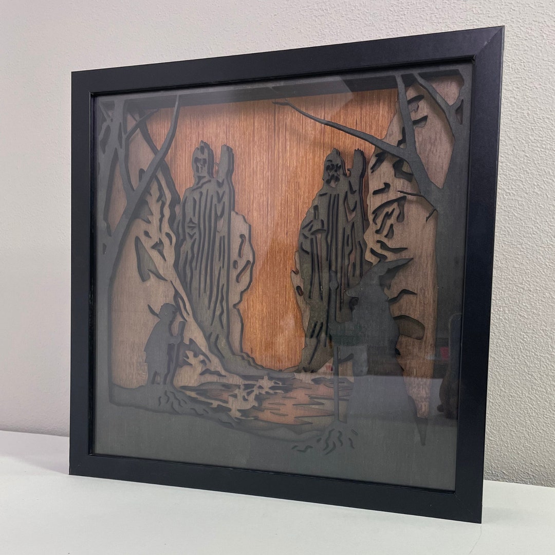 Lord of the Rings Wall Art, Framed Wooden Fantasy Art, Lord of the ...
