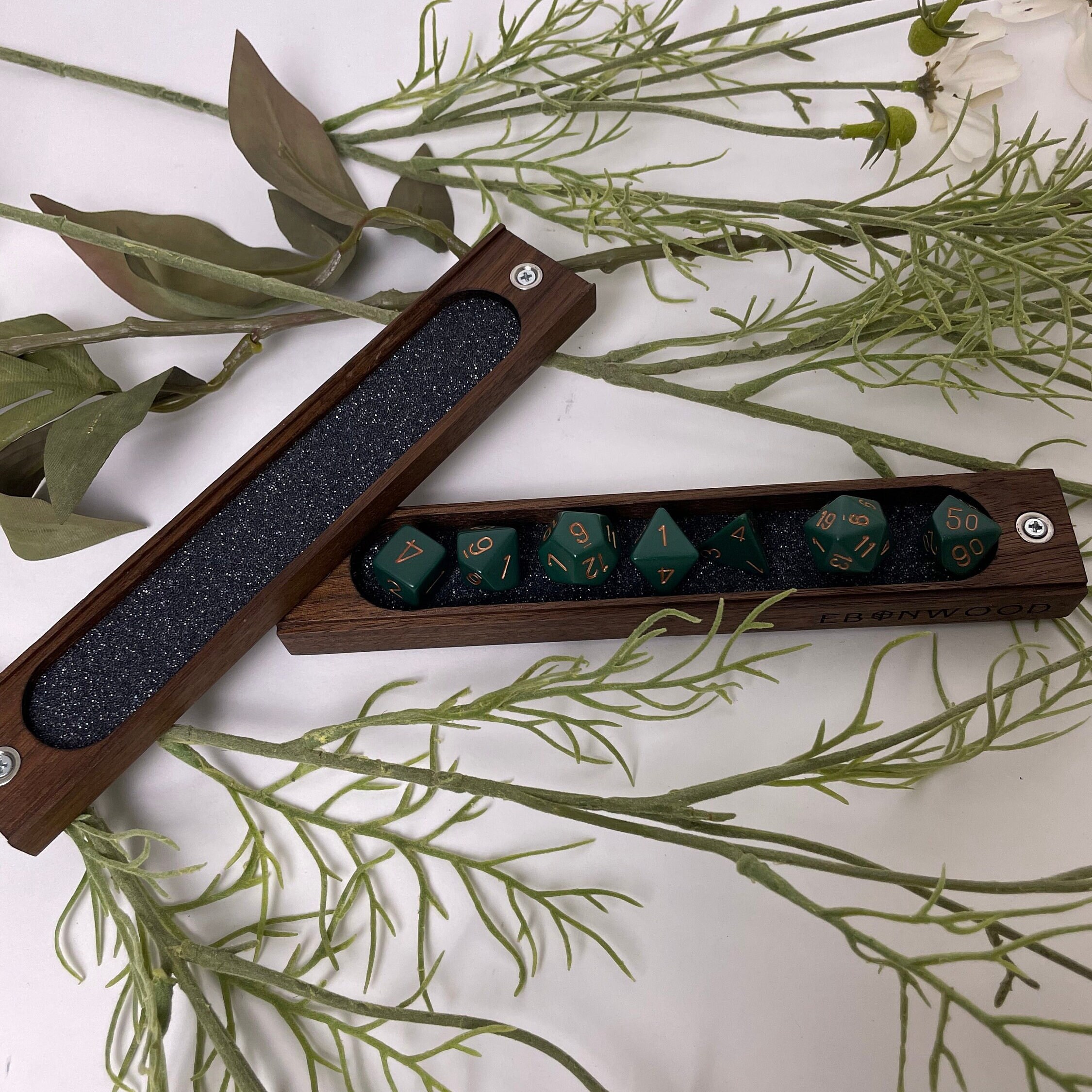 Dice Vault for D&D, Walnut Dice Box, Tabletop Gaming Storage, D20 Dice ...