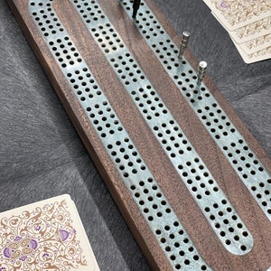 Premium Cribbage Board With Peg Storage Comes With 6 Metal Pegs ...