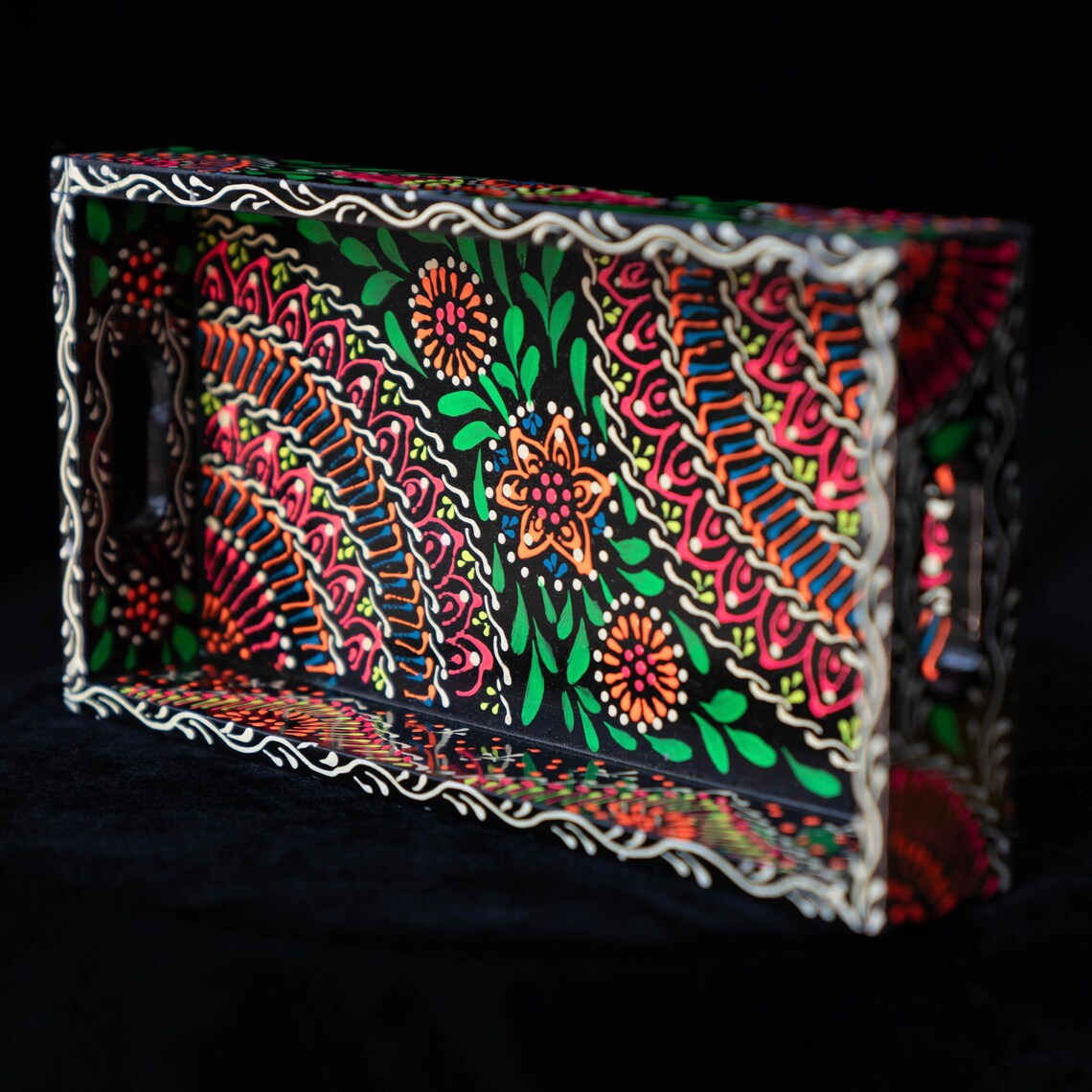 Hand Painted Multi Colored Wooden Indian Pakistani Truck Art Coffee ...