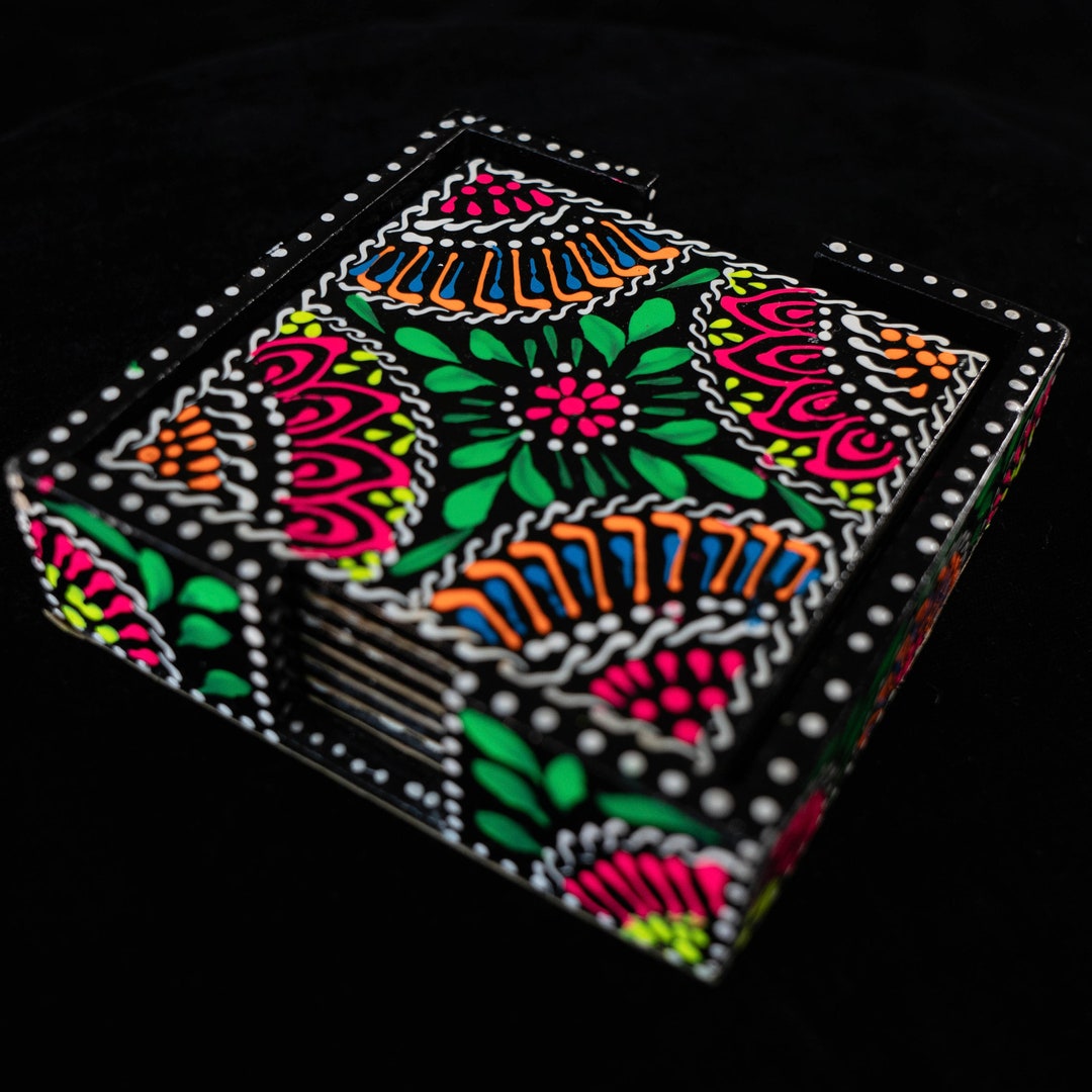 Hand Painted Multi Colored Wooden Indian Pakistani Truck Art Tea ...