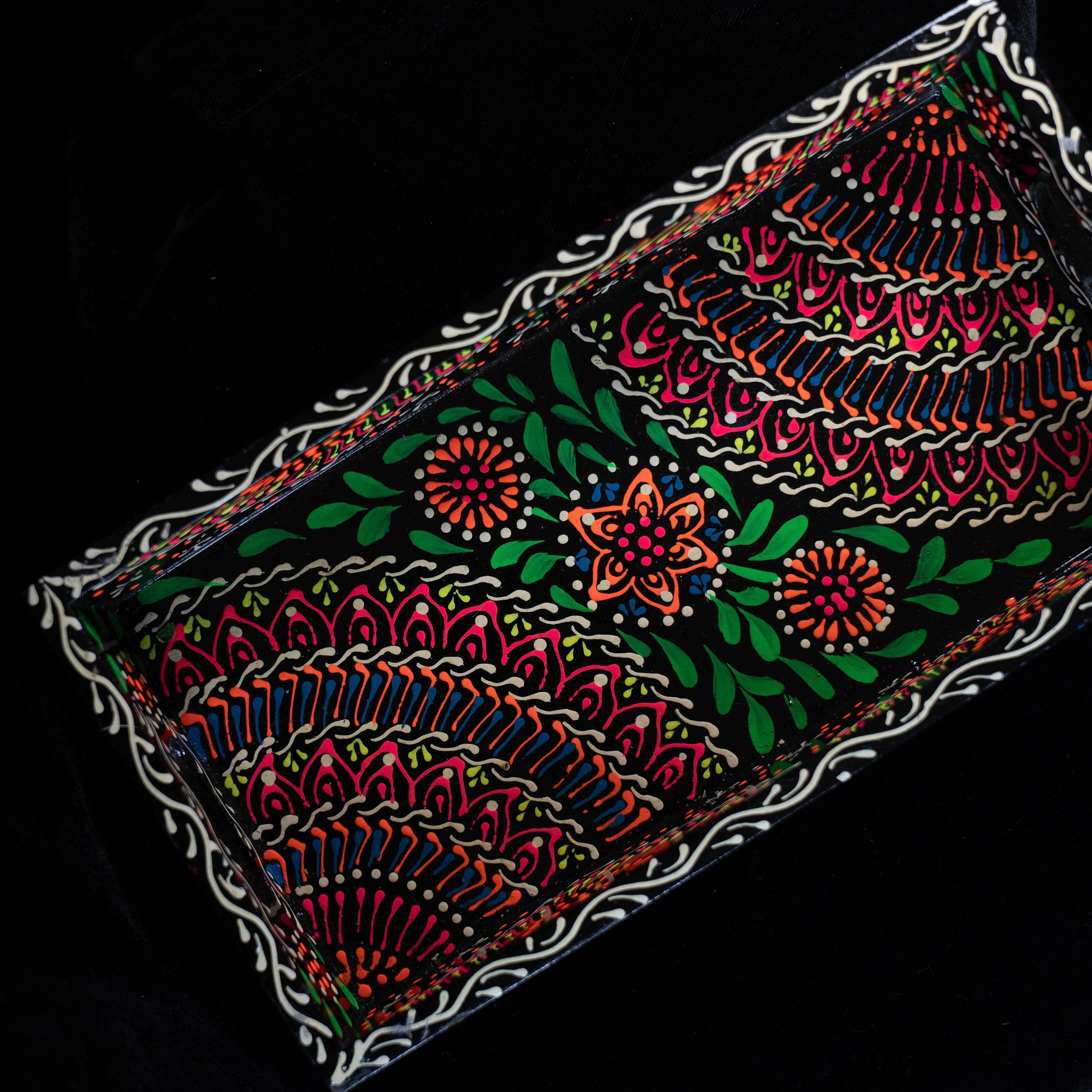 Hand Painted Multi Colored Wooden Indian Pakistani Truck Art Coffee ...