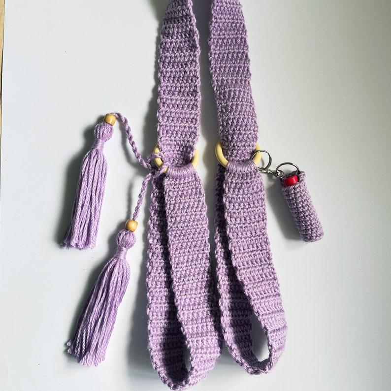 Crochet Yoga Mat Strap Pattern: Chapstick Holder & Tassel (PDF Pattern ...