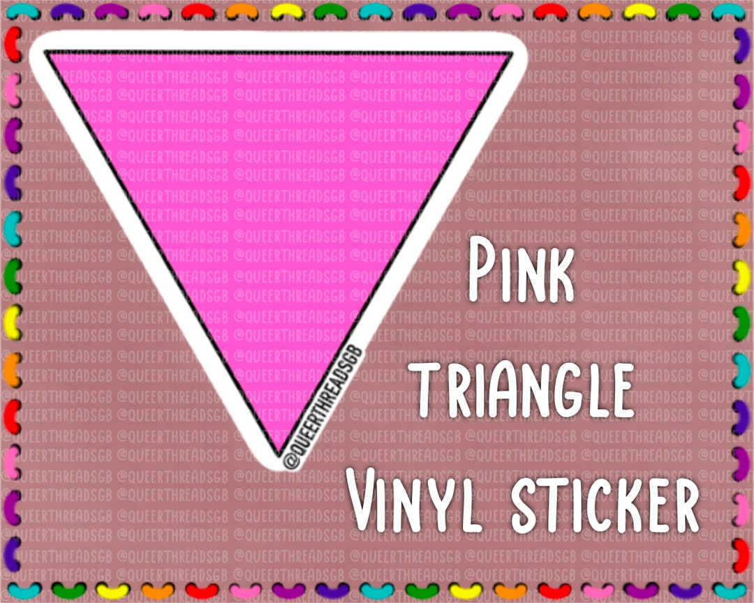 LGBTQ+ Pink Triangle Sticker - Etsy
