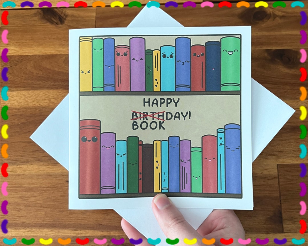 Happy Book Birthday Greetings Card | Booktok Card | Birthday Card for ...