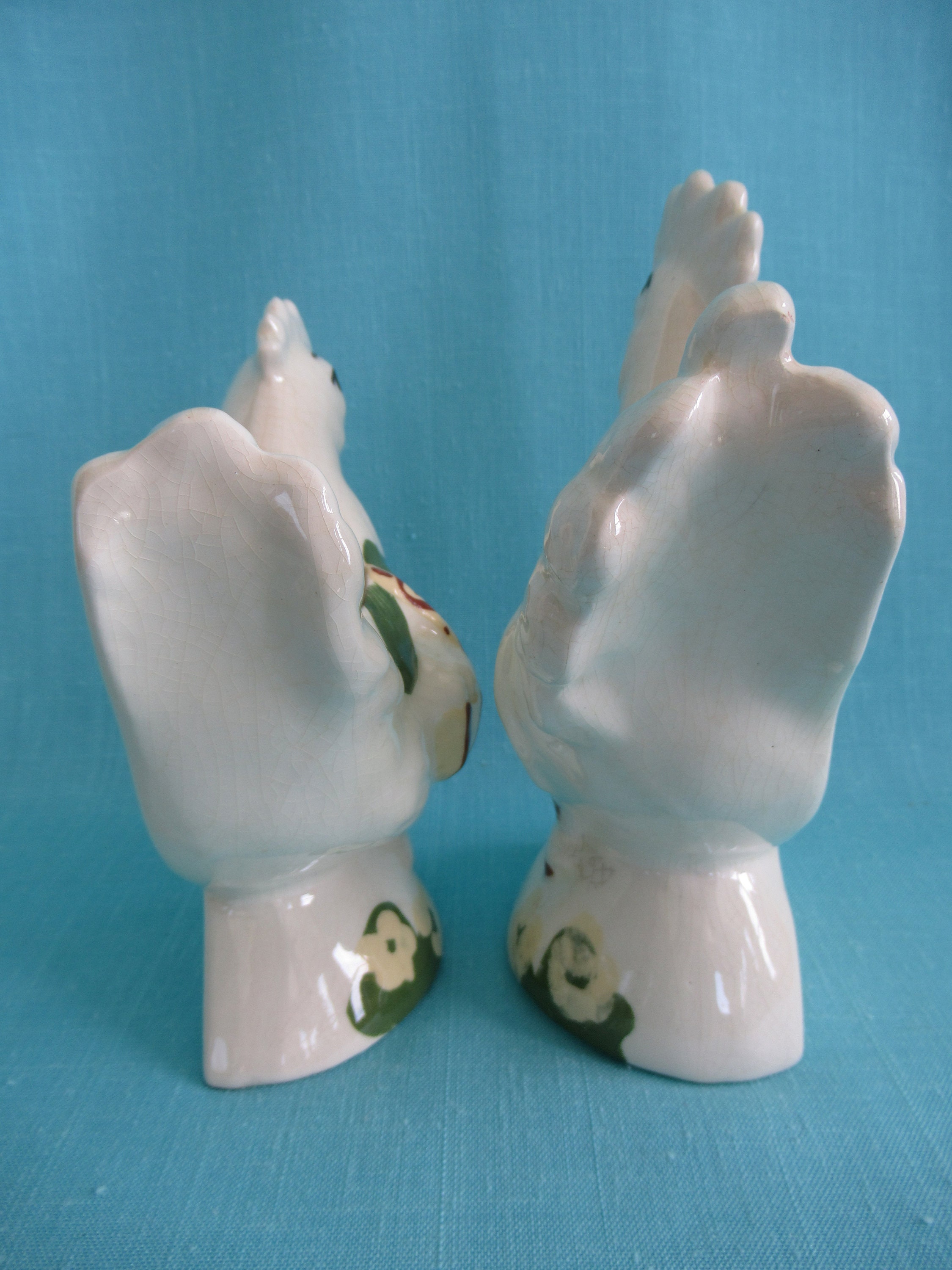 Vintage Hen and Rooster Wall Pocket Planters - Etsy