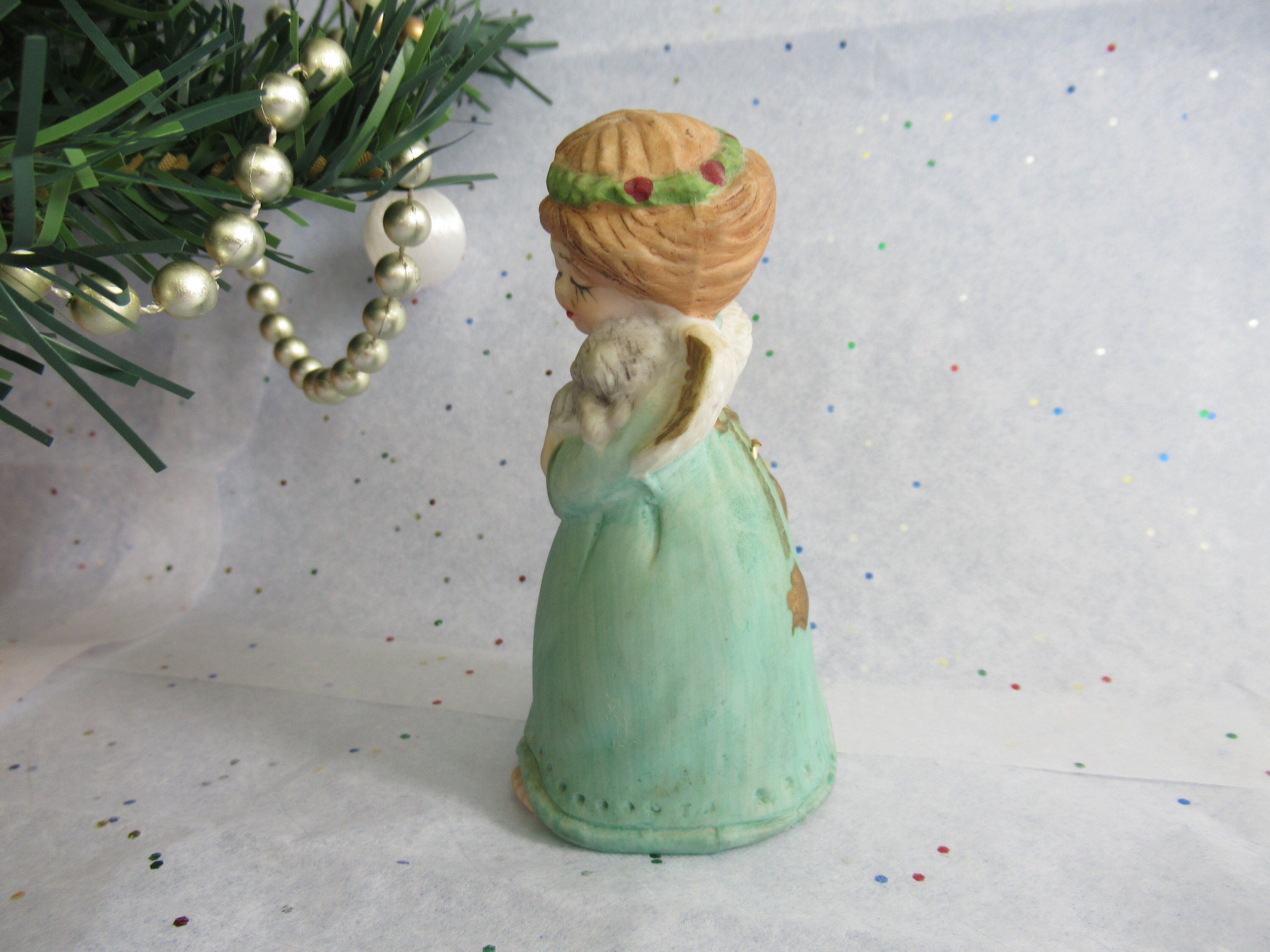 Vintage JASCO Merri Bell Blue Angel Holding Lamb Christmas - Etsy