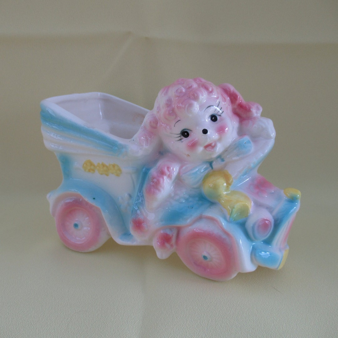 Lamb Driving Convertible Car, Vintage Planter, Japan - Etsy
