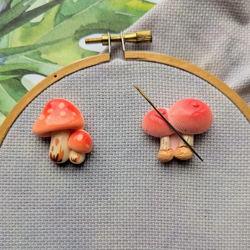 Spotted Mushroom Pin - Etsy