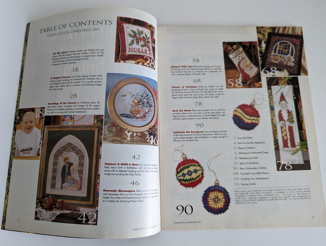 Cross Stitch Christmas 1997 Magazine Better Homes and Gardens - Etsy