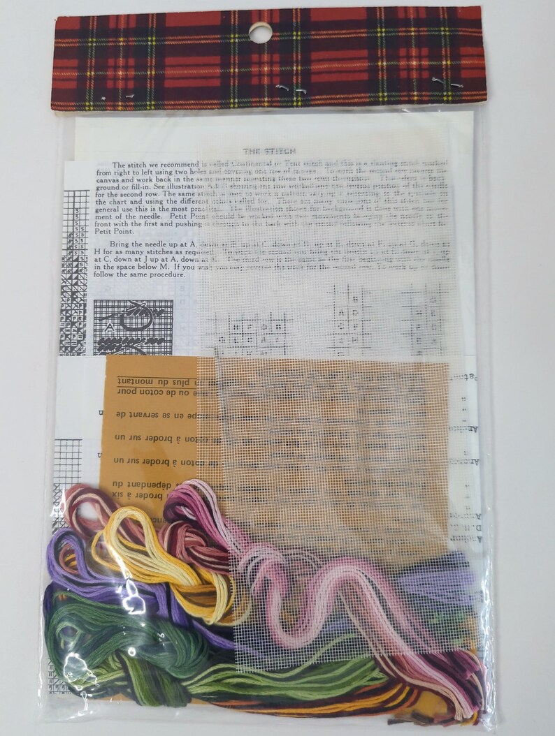 Jean Mcintosh Petit Point Kit M-102, 3 Thread, Vintage Floral Design ...