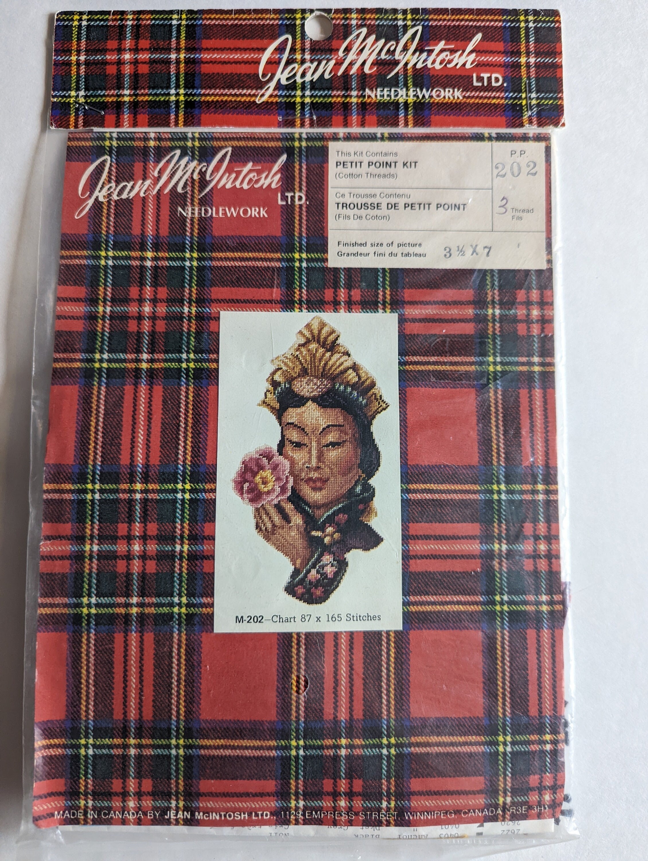 Manchurian Woman Counted Petit Point Kit Jean Mcintosh - Etsy