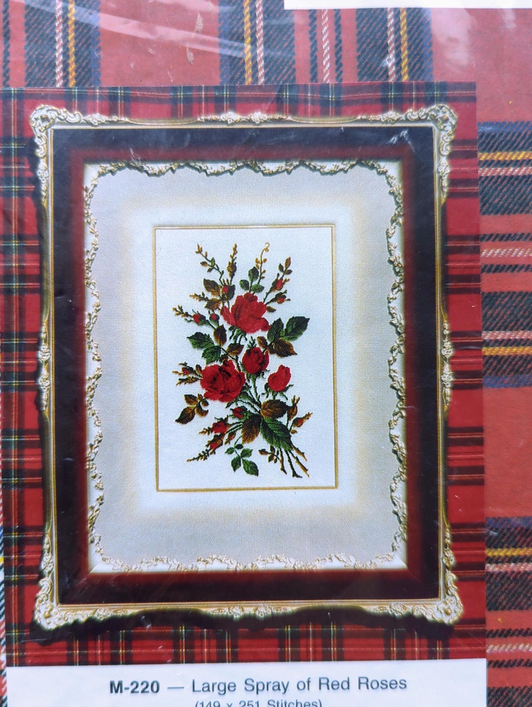 Large Spray of Red Roses Needlepoint Chart, Jean Mcintosh Needlework ...